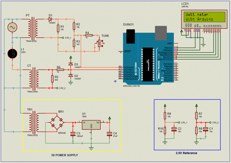 Make an AC Watt meter using Arduino UNO – Lab Projects BD
